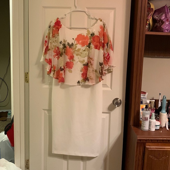 connected apparel | Dresses | Connected Appeal Dress Floral Over White ...